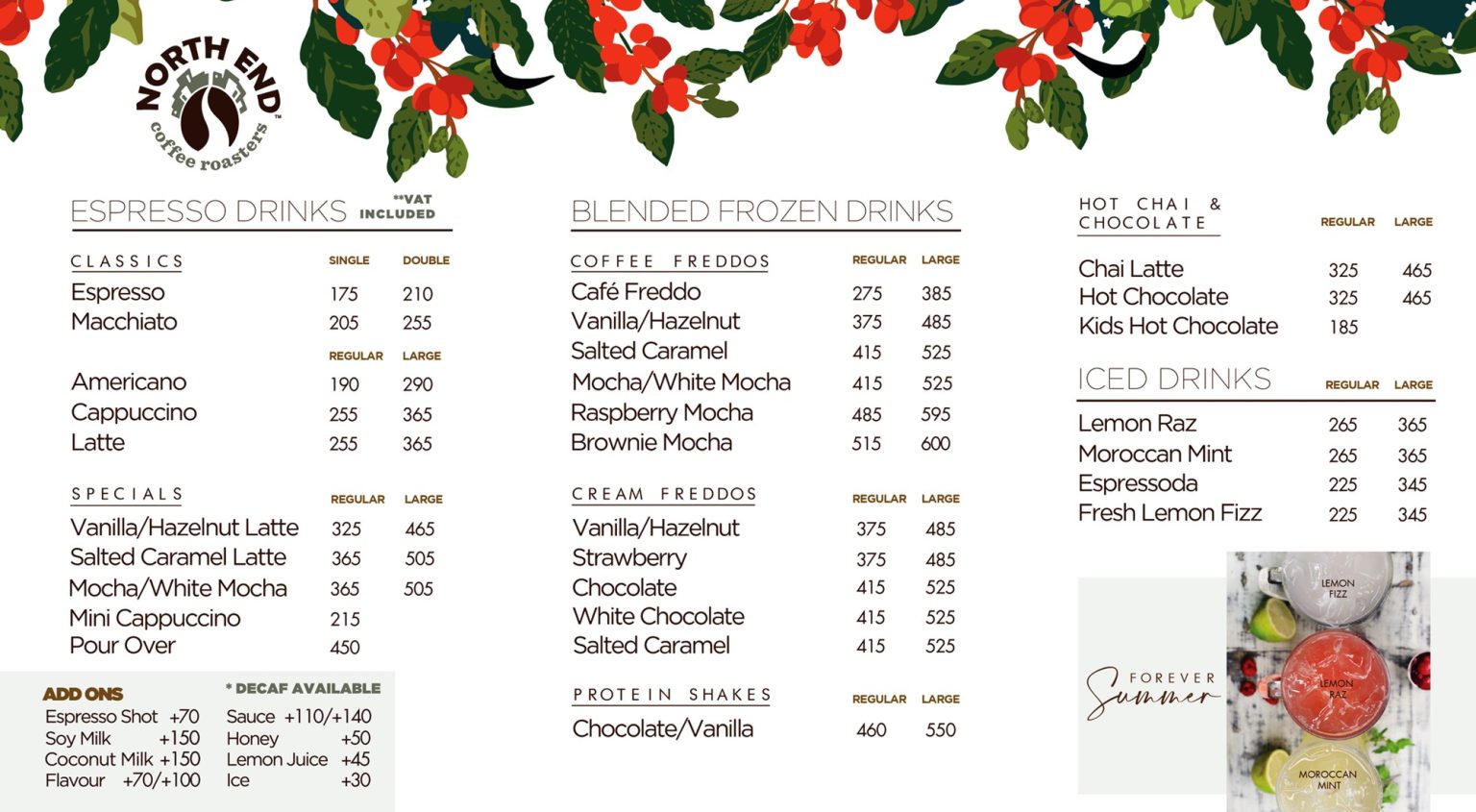 North End Coffee Menu, Price and Branch Address - BD Food Blog